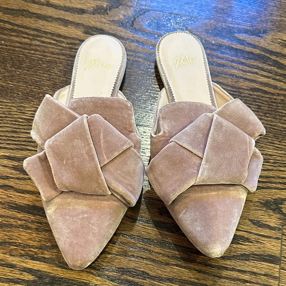 J. Crew | Shoes | J Crew Womens Blush Velvet Mules | Poshmark